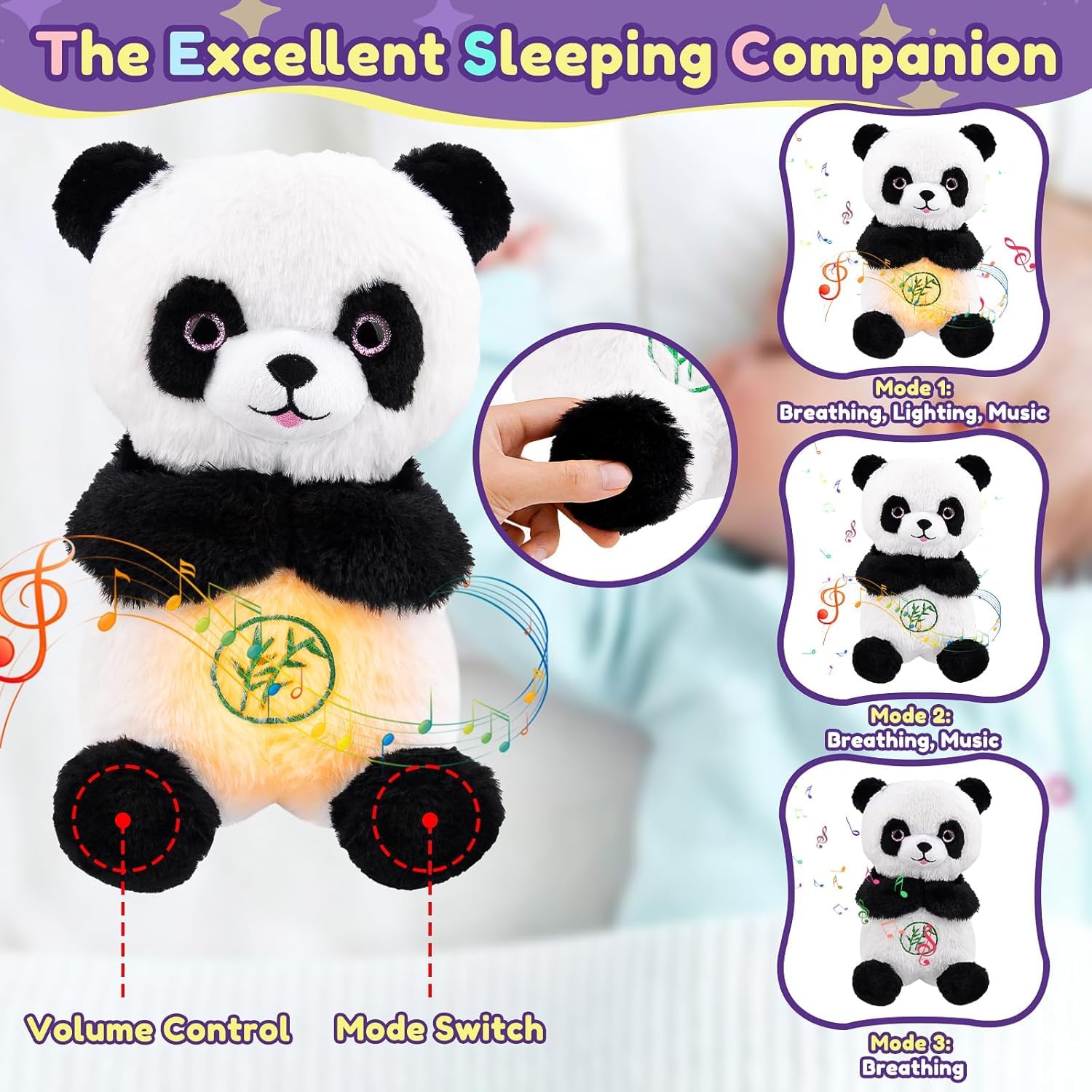 Cuddly Breathing Panda Toy