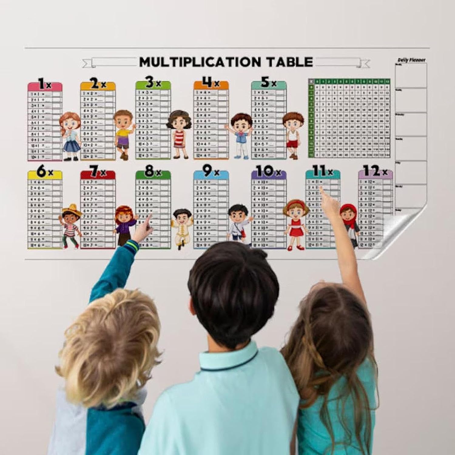 Erase&Learn Reusable Math Chart